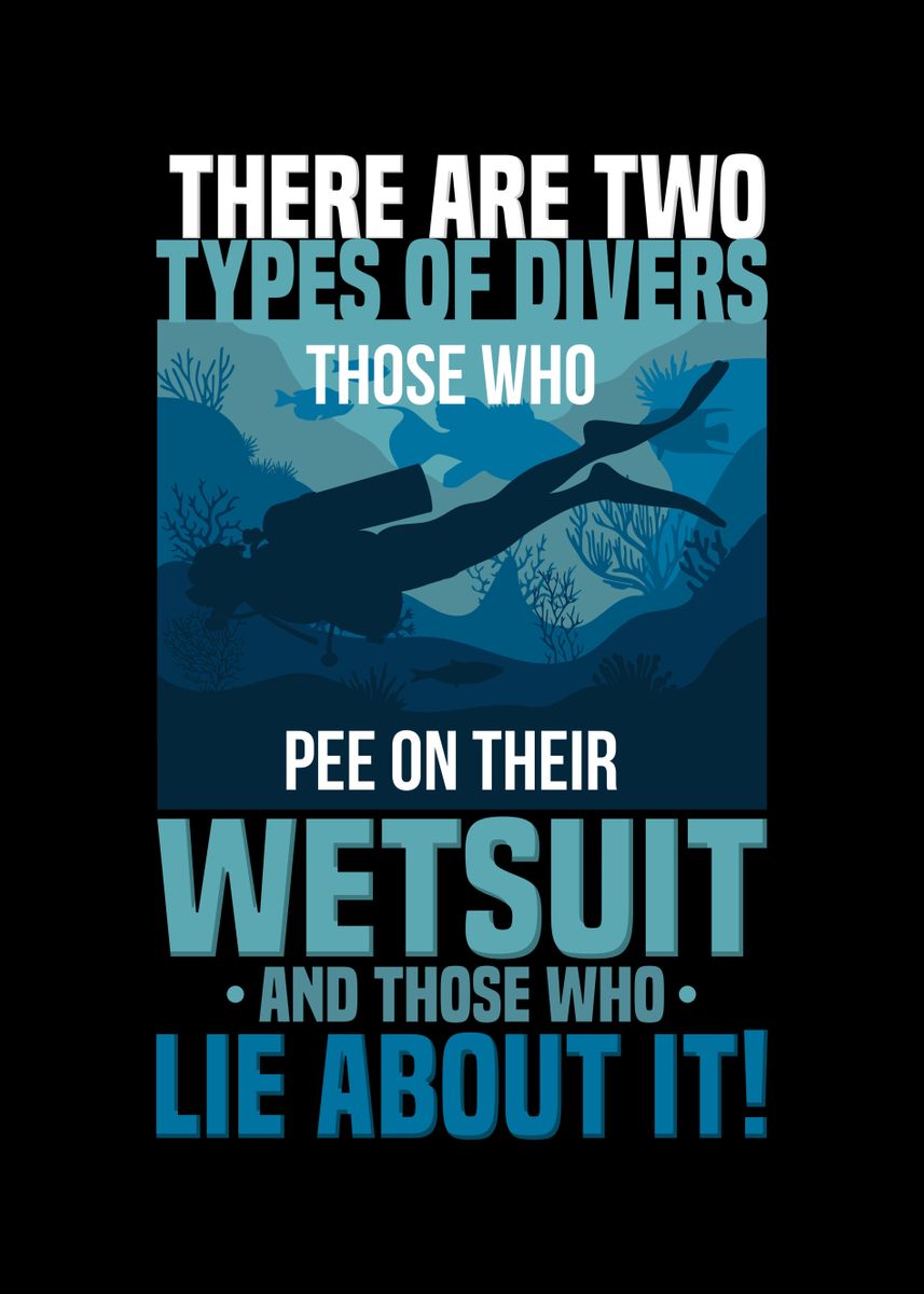 'Scuba Diving' Poster, picture, metal print, paint by Shiva121 | Displate