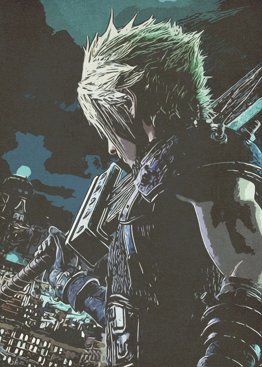 'Cloud Strife' Poster, picture, metal print, paint by Rian setiadi ...