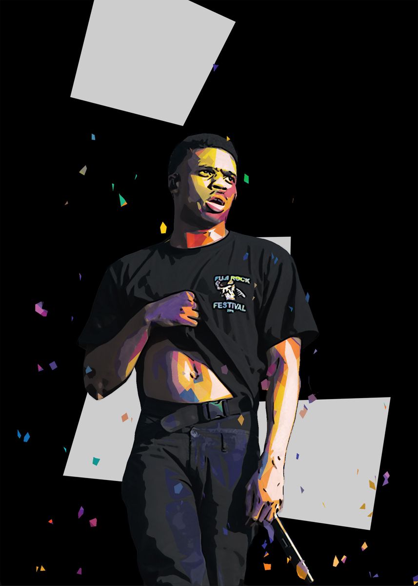 'Vince Staples' Poster, picture, metal print, paint by OOM TEAM | Displate