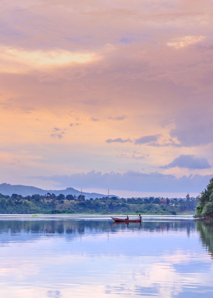 'Victoria Nile at sunset' Poster by Ava Peattie | Displate