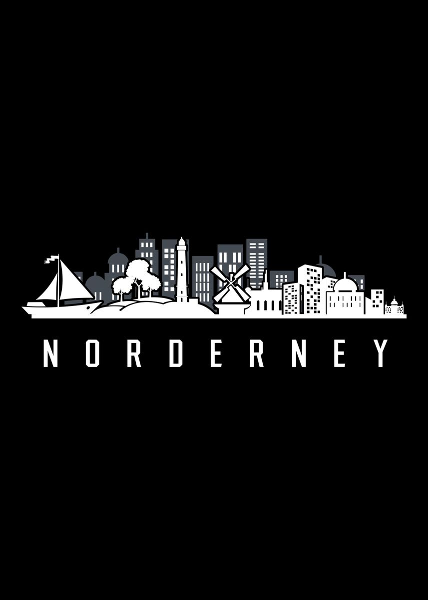 'Norderney' Poster, picture, metal print, paint by Hexor | Displate