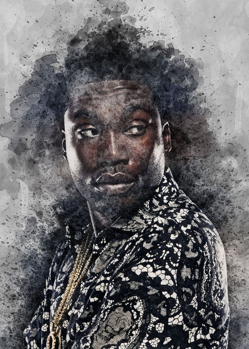 'Meek Mill' Poster, picture, metal print, paint by BQY STUDIO | Displate