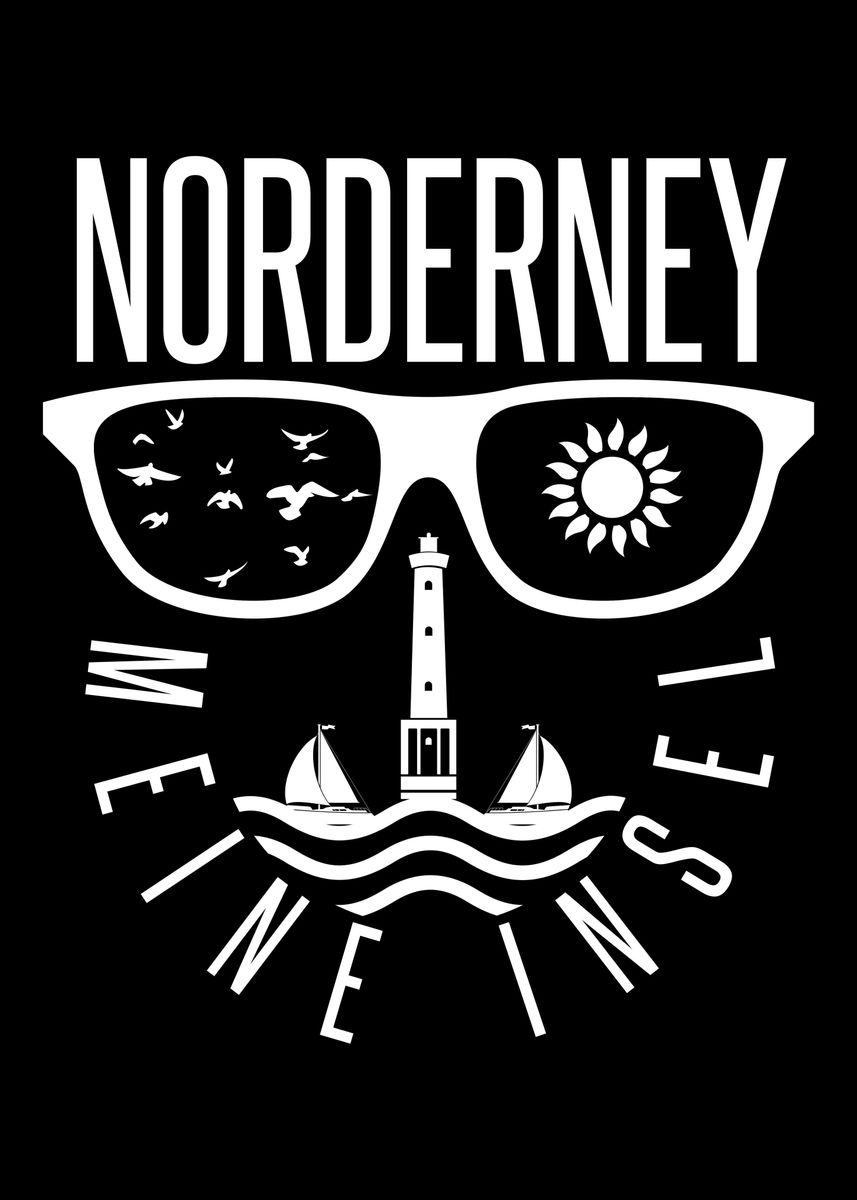 'Norderney' Poster, picture, metal print, paint by Hexor | Displate