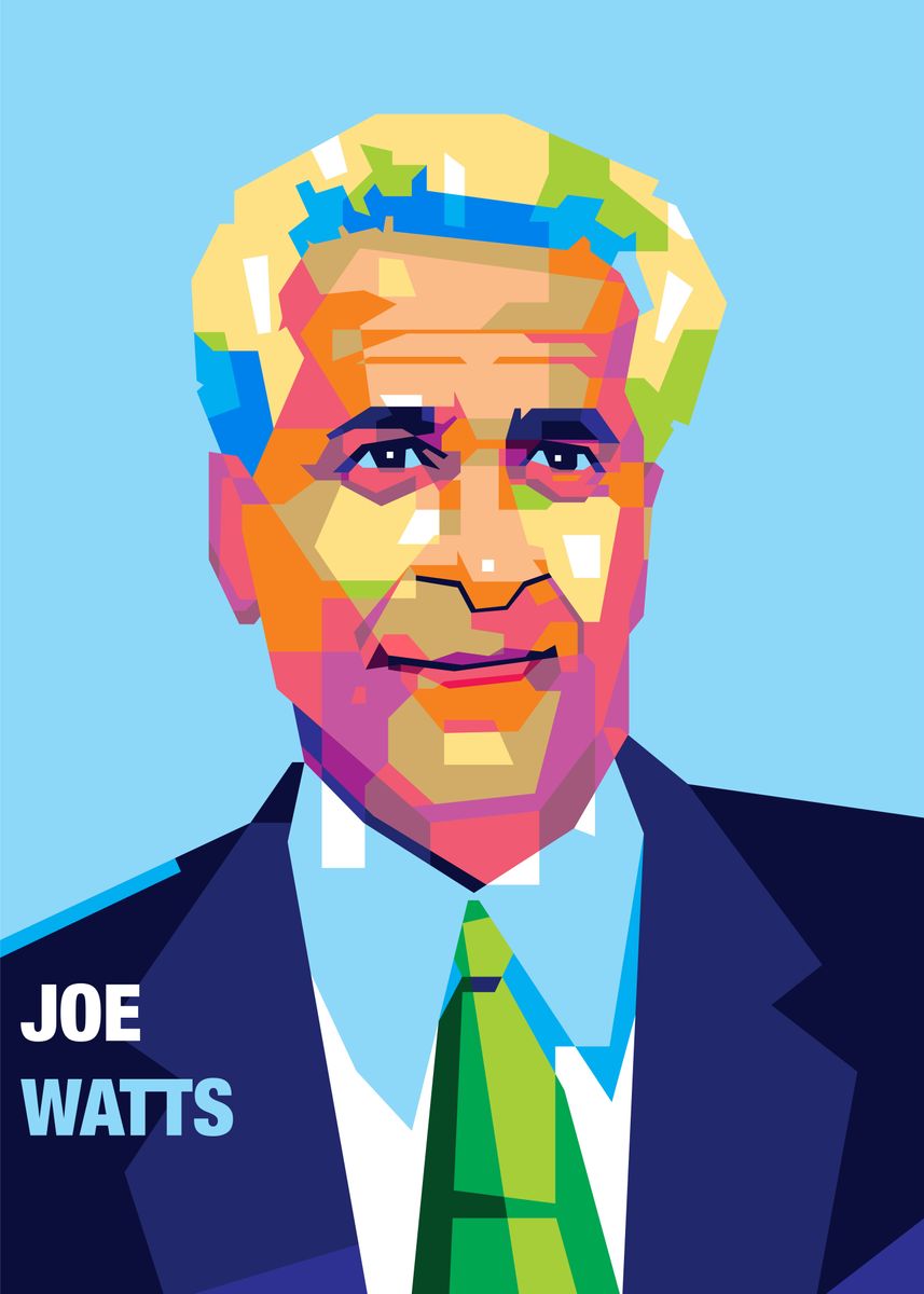 'Joe Watts WPAP' Poster, picture, metal print, paint by Misbahul Munir ...