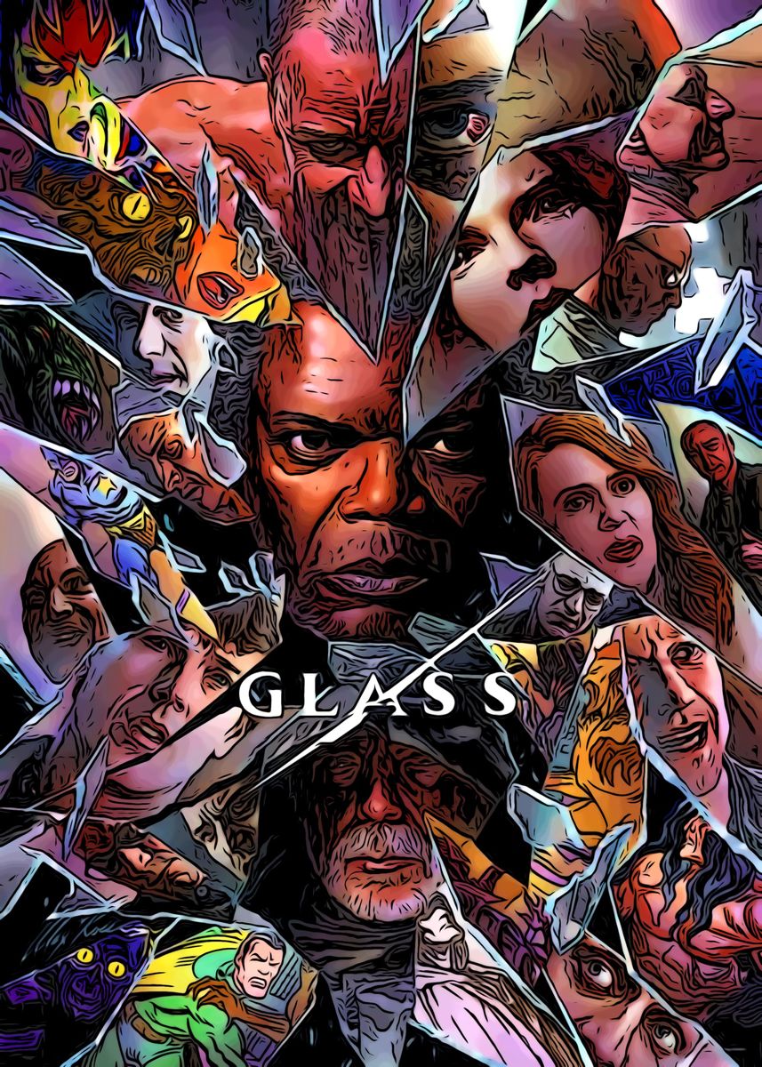 'Glass Movie Poster' Poster, picture, metal print, paint by AquaVision ...