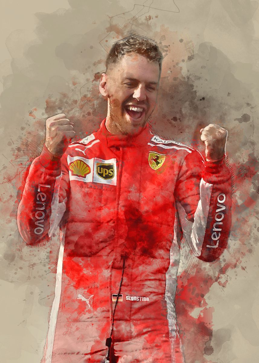 'Sebastian Vettel' Poster by PADA GROUP | Displate
