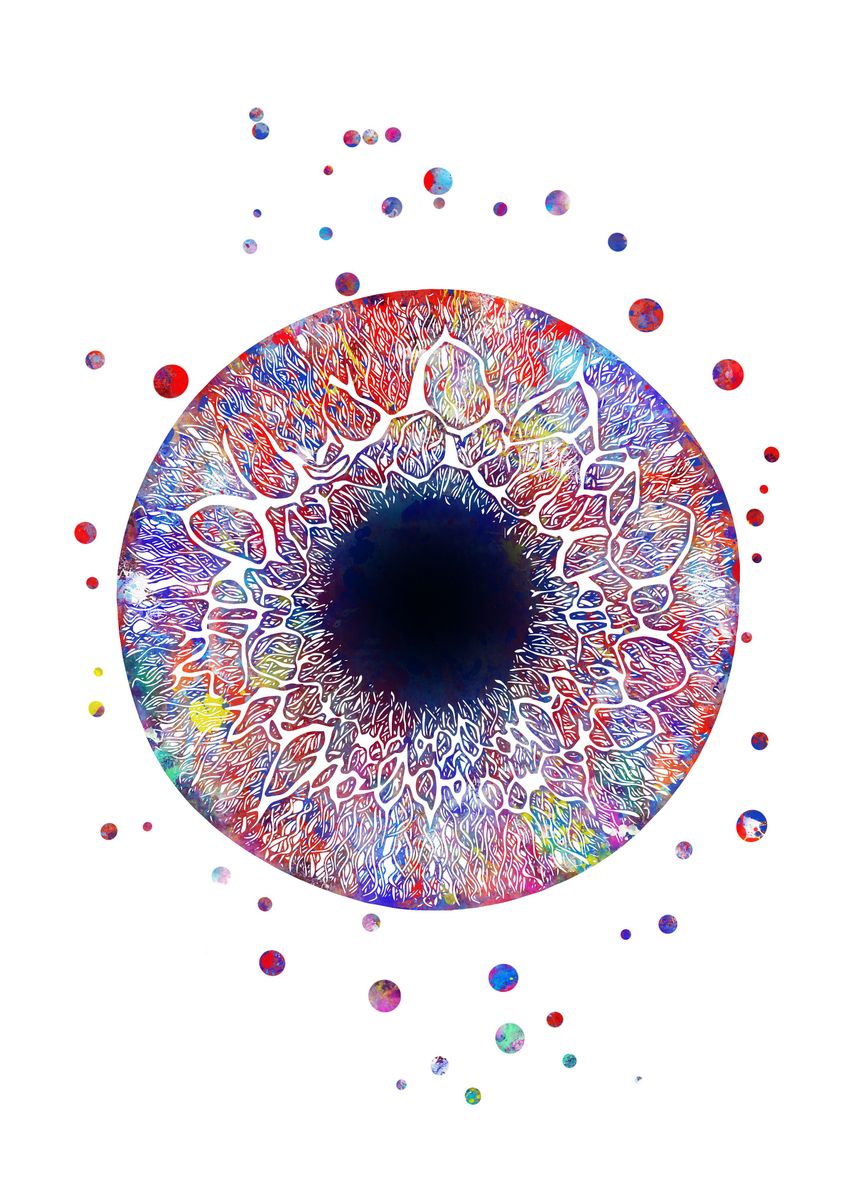 'Human eye ' Poster, picture, metal print, paint by RosaliasArt | Displate