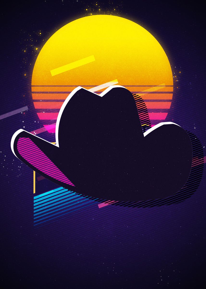 'cowboy hat' Poster, picture, metal print, paint by padilla | Displate