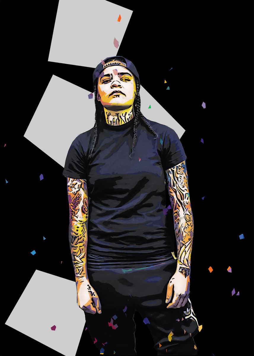 'Young M A' Poster, picture, metal print, paint by OOM TEAM | Displate