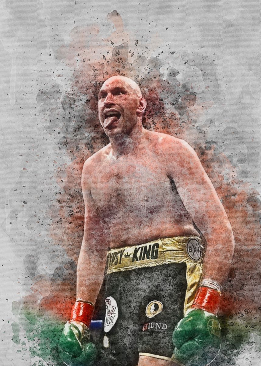 'Tyson Fury' Poster, picture, metal print, paint by ONONMADE STUDIO ...