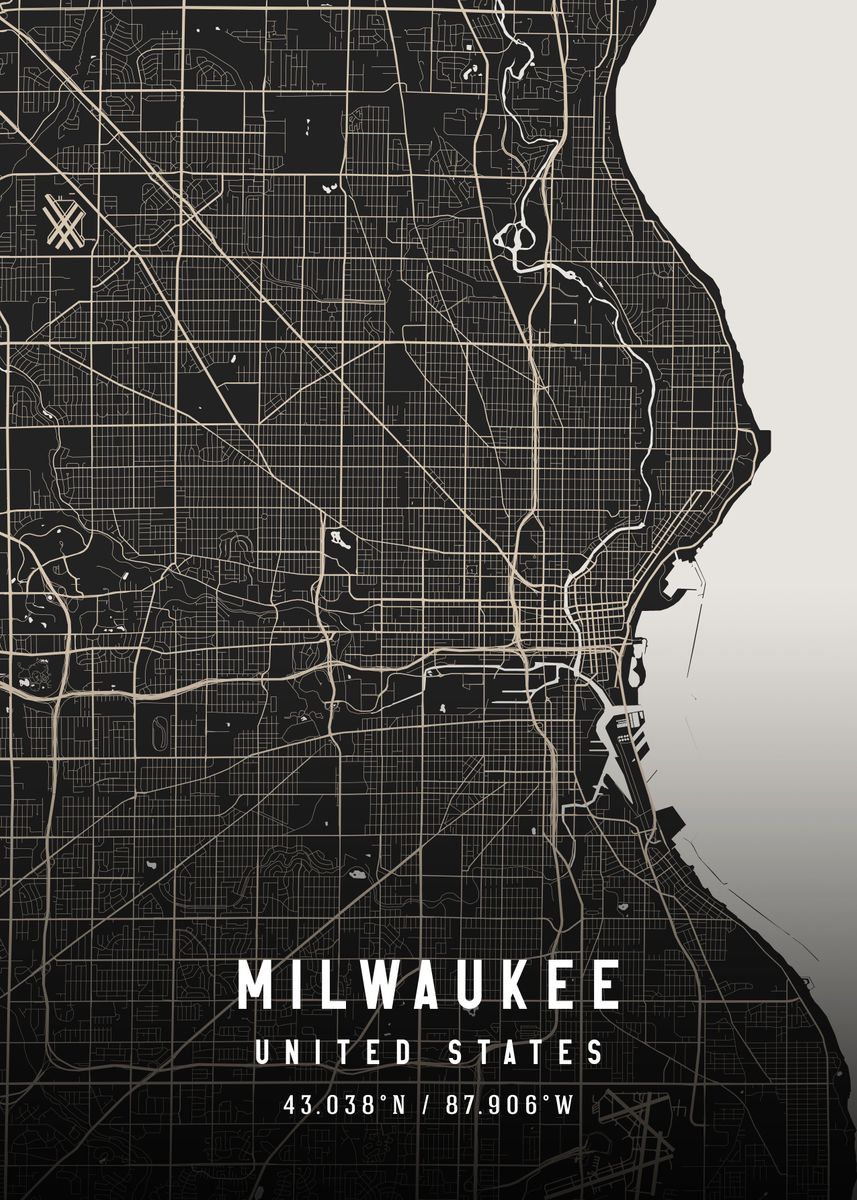 'Milwaukee Wisconsin' Poster by Five Senses Art | Displate