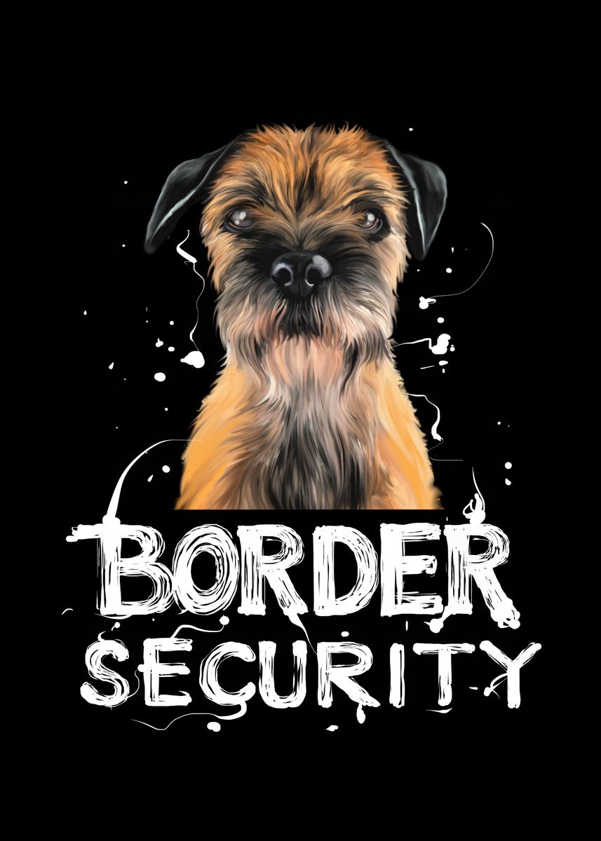 'Border Security Terrier' Poster by Lukes Pixel Studio | Displate