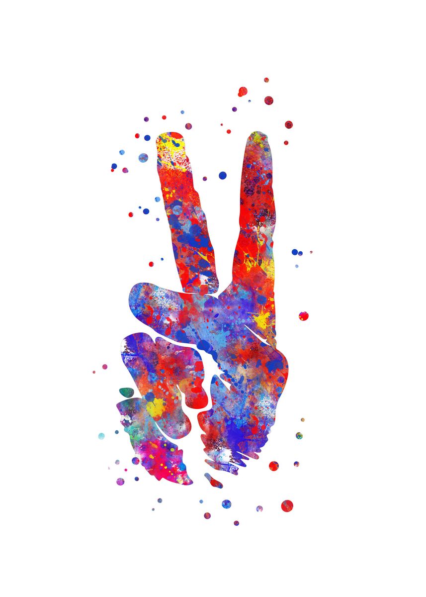 'Symbol peace ' Poster, picture, metal print, paint by RosaliasArt ...
