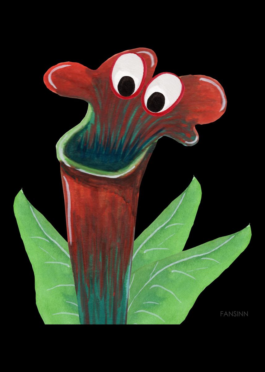 'Plant devour flesh funny c' Poster, picture, metal print, paint by ...