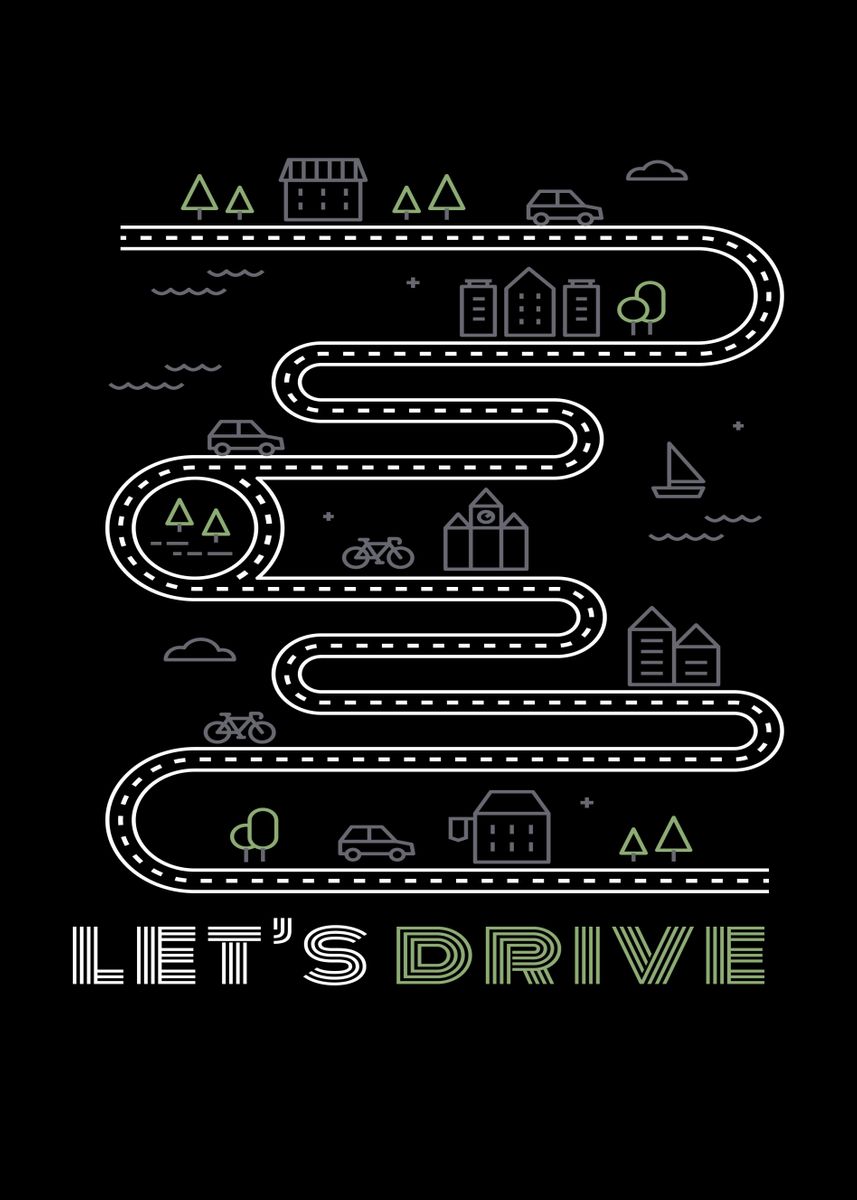 'Lets Drive Playing Field' Poster by Mooon | Displate
