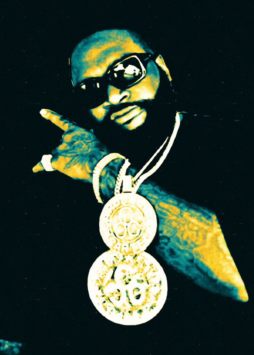 'RICK ROSS' Poster, picture, metal print, paint by Most Popular Cult ...