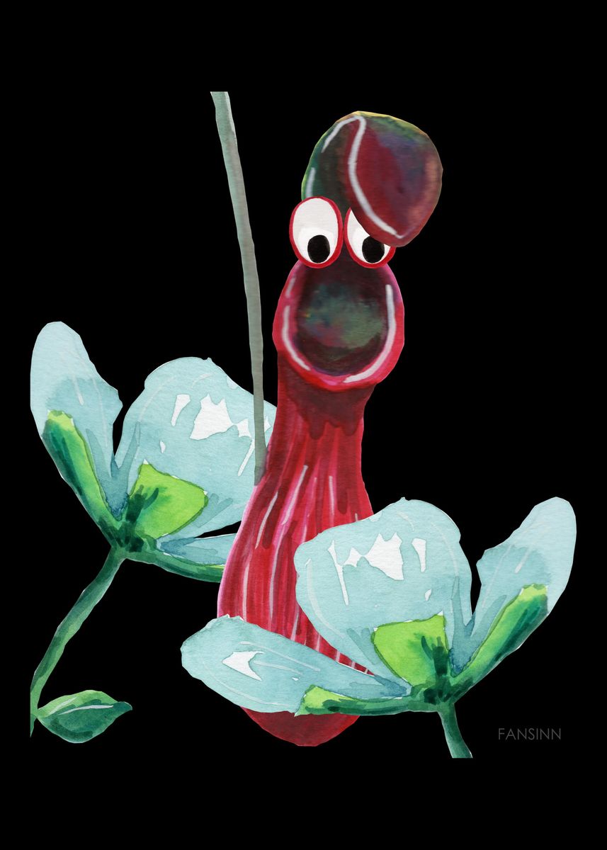 'Plant devour flesh funny c' Poster, picture, metal print, paint by ...