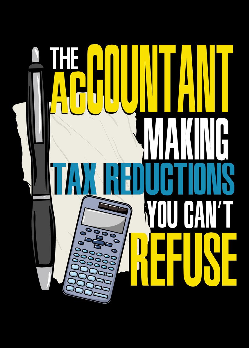 'The Accountant Making Tax ' Poster, picture, metal print, paint by Uwe ...