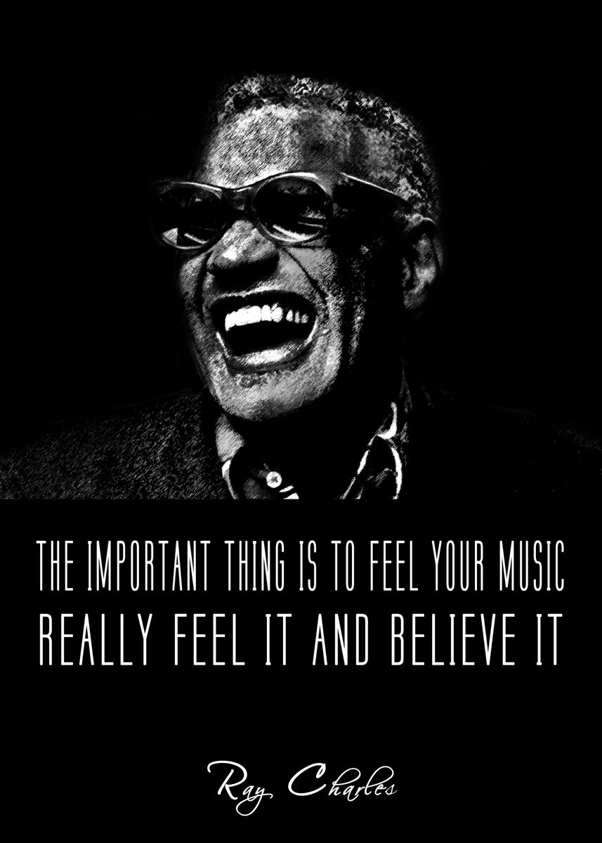 'Ray Charles' Poster, picture, metal print, paint by DesignerMind ...