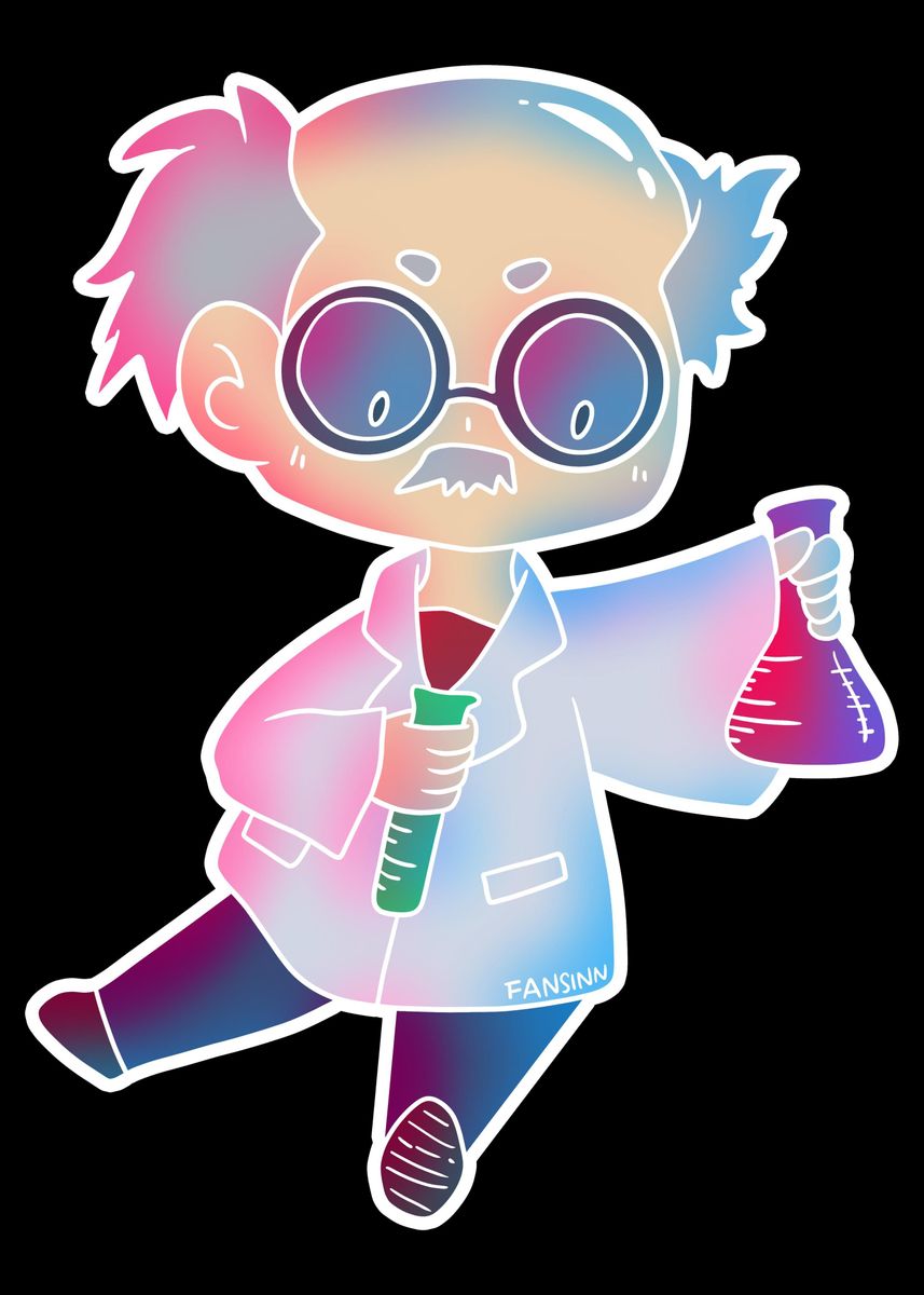 'Science crazy Research Pro' Poster, picture, metal print, paint by ...