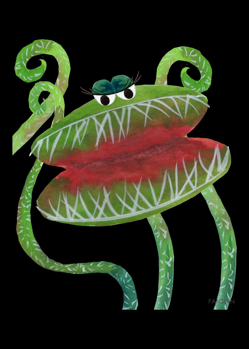 'Plant devour flesh funny c' Poster, picture, metal print, paint by ...