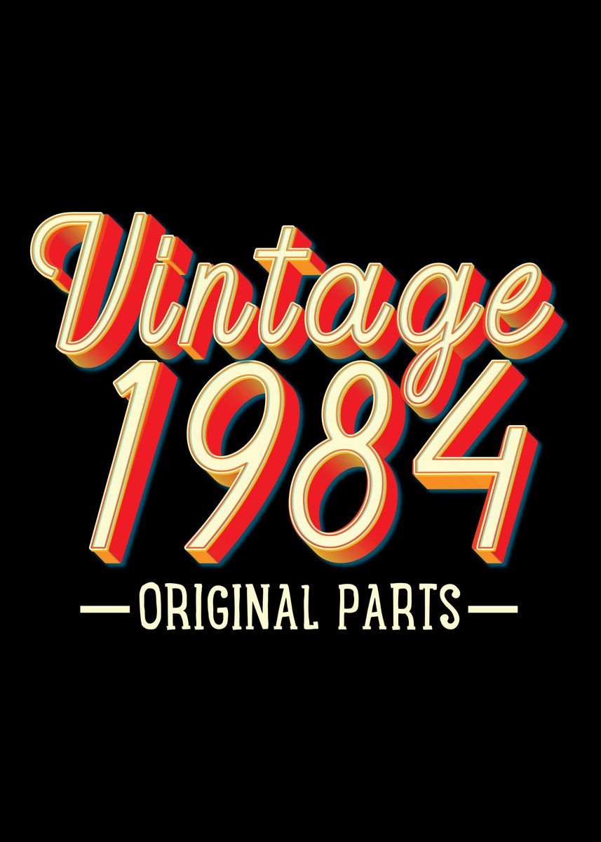 'Vintage 1984' Poster by Cooldruck | Displate