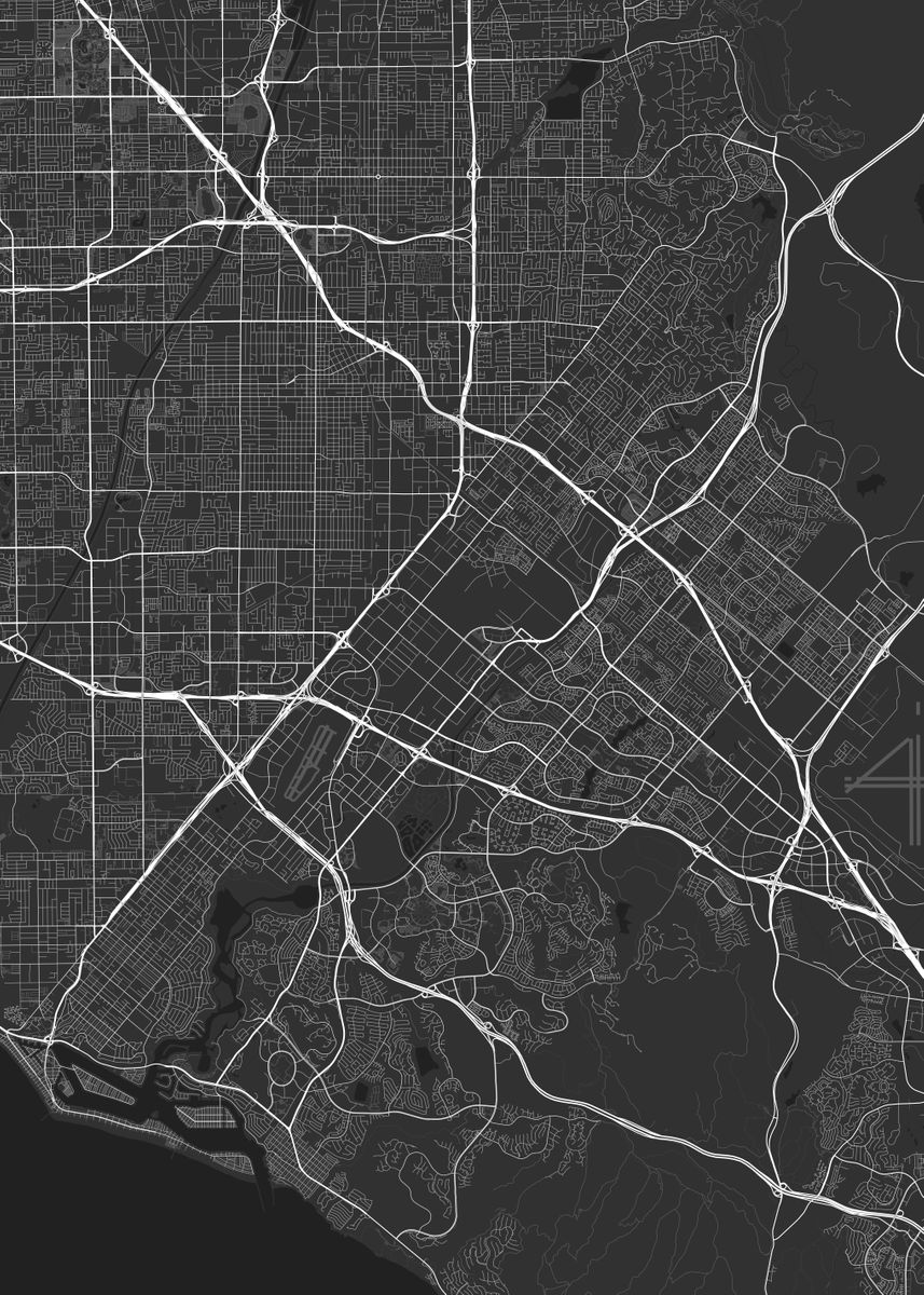 'Irvine USA Map' Poster by GraphicalMaps | Displate