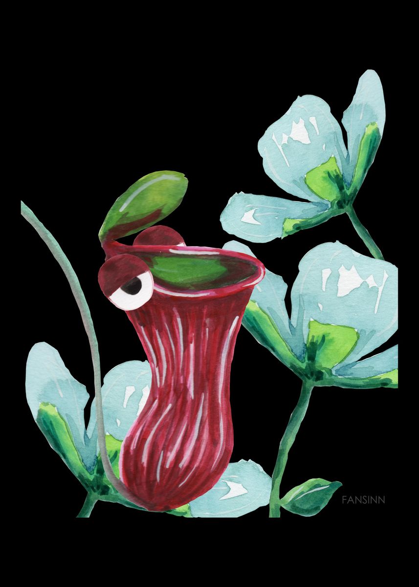 'Plant devour flesh funny c' Poster, picture, metal print, paint by ...