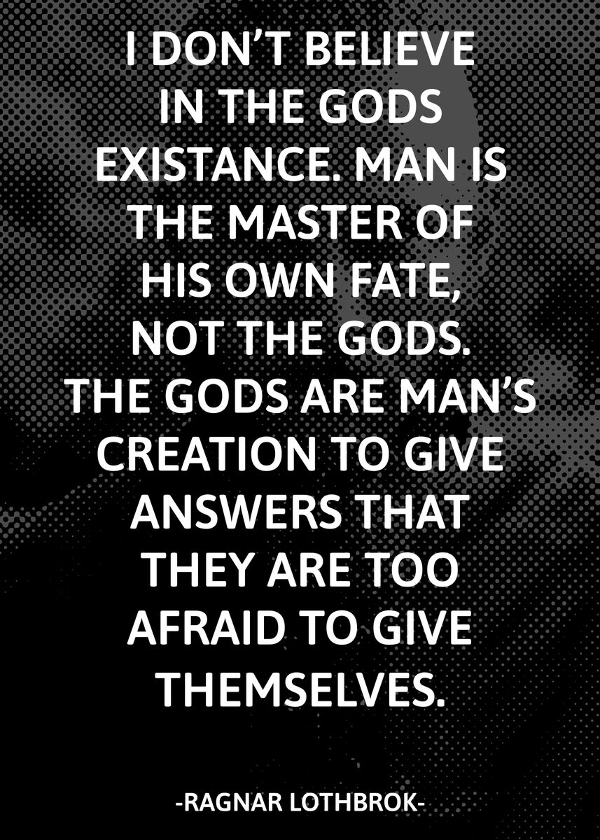 'Quotes Ragnar Lothbrok' Poster by Roni Aji Pratama | Displate