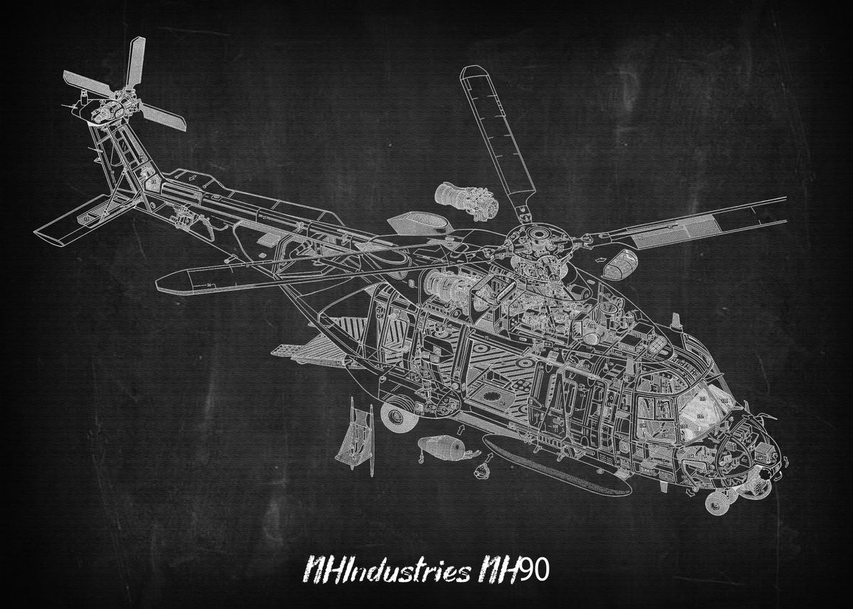 'NHIndustries NH90' Poster by MICHAEL BRUNS PLATES | Displate