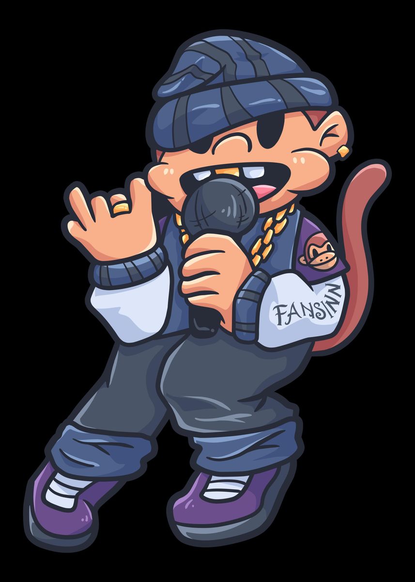 'Monkey Music Gangster Rap ' Poster by fansinn | Displate