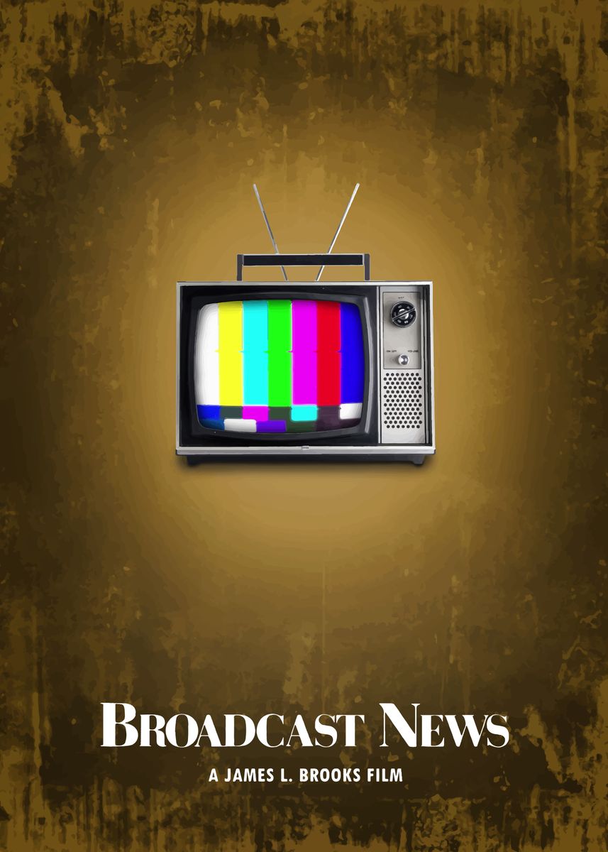 'Broadcast News' Poster, picture, metal print, paint by Bo Kev | Displate