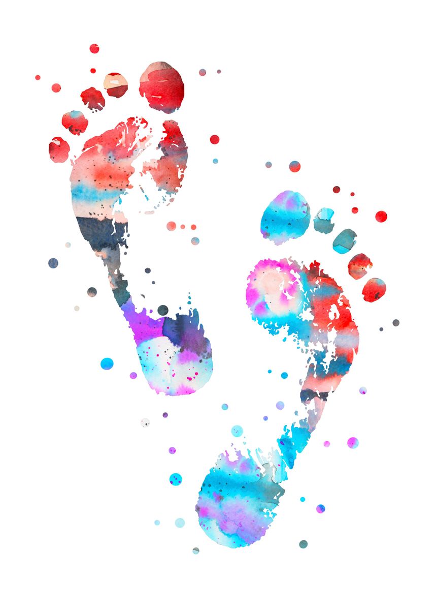 'Footprint ' Poster, picture, metal print, paint by RosaliasArt | Displate