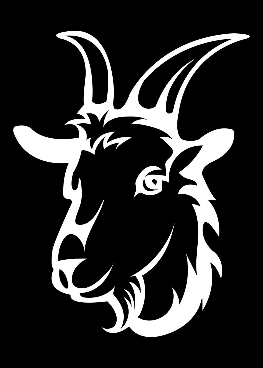 'Shape Of A GoatS Head' Poster by CrazySquirrel | Displate