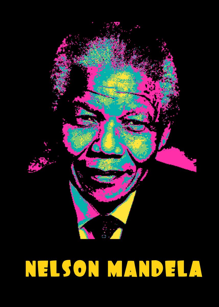 'Nelson Mandela' Poster, picture, metal print, paint by Hafis | Displate