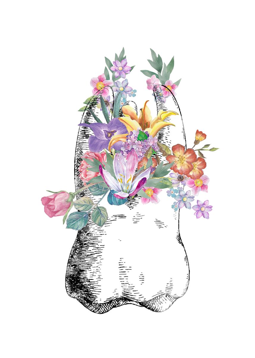 'Human tooth ' Poster, picture, metal print, paint by RosaliasArt ...