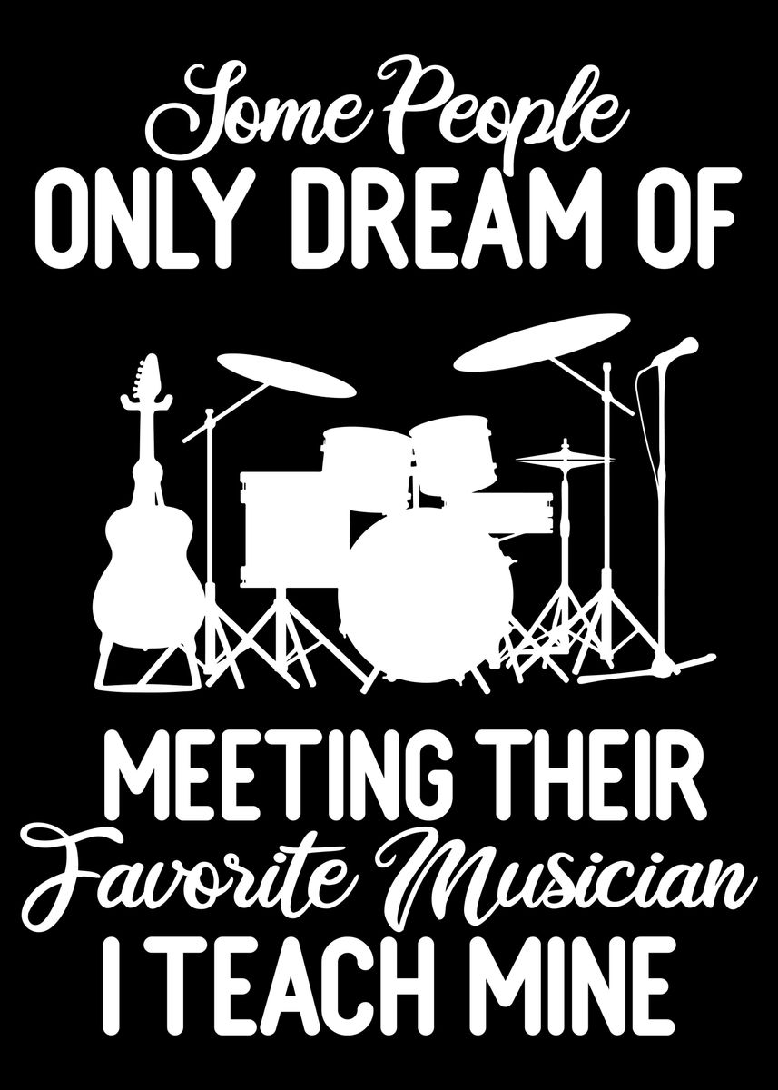 'music teacher band' Poster, picture, metal print, paint by Sebastian ...