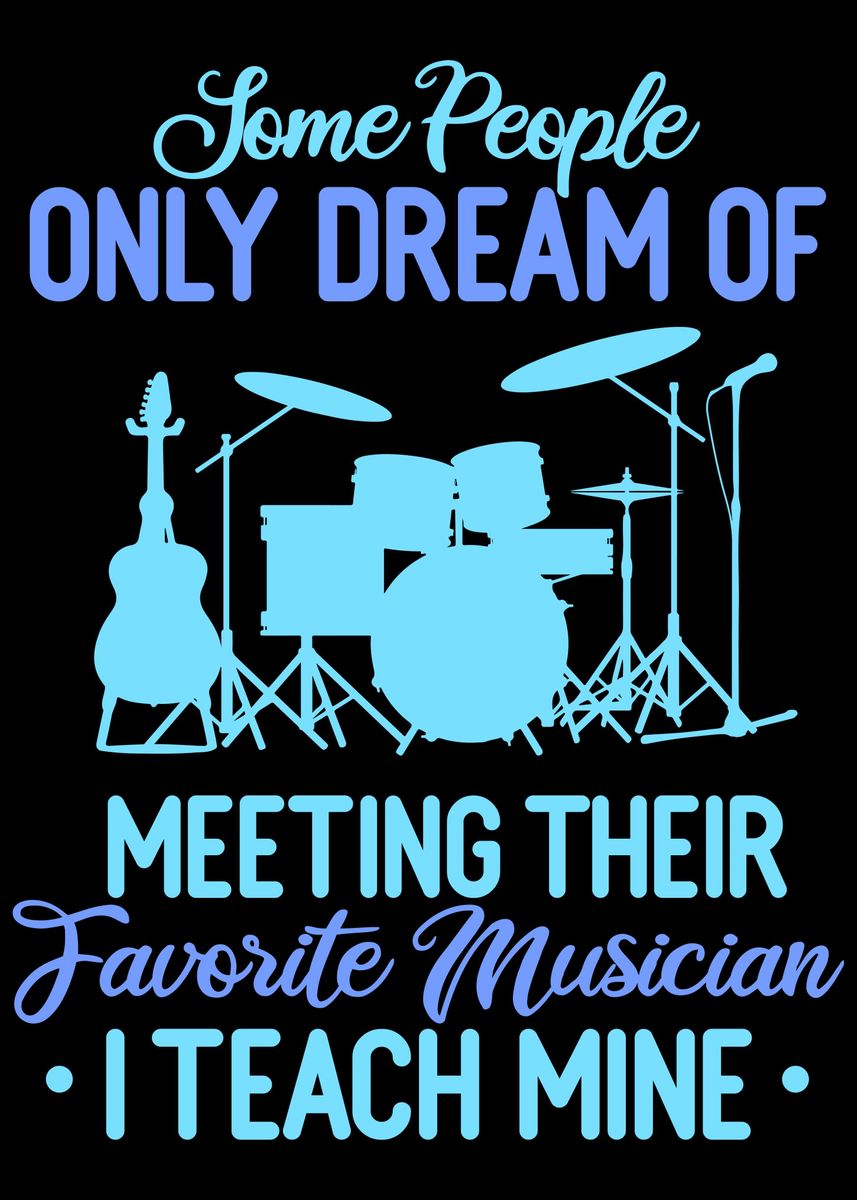 'music teacher band' Poster, picture, metal print, paint by Sebastian ...