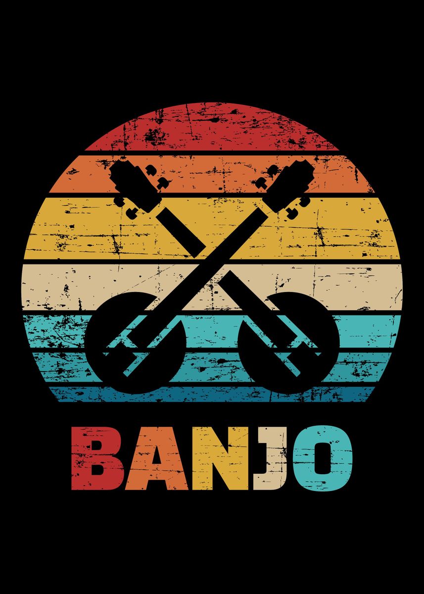 'Banjo' Poster, picture, metal print, paint by Designzz | Displate