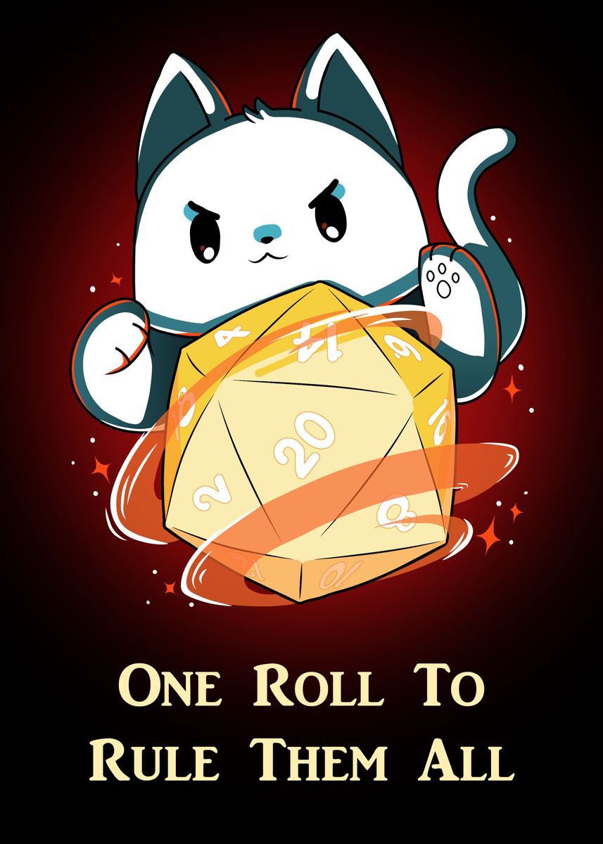 'One Roll To Rule Them All' Poster, picture, metal print, paint by Mlle ...
