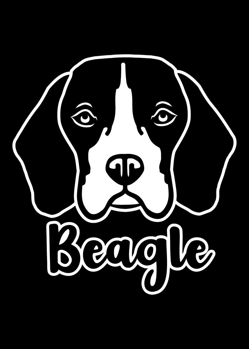 'Beagle' Poster, picture, metal print, paint by Designzz | Displate