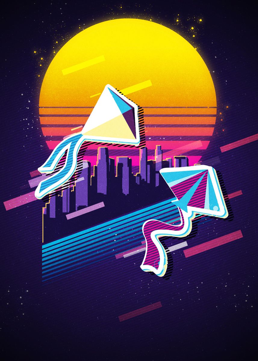 'fly a kite' Poster, picture, metal print, paint by wyattsnow | Displate