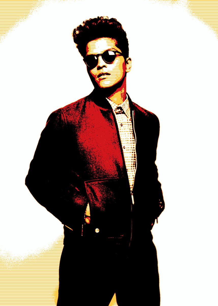 'Bruno Mars' Poster, picture, metal print, paint by Imad Wpap | Displate
