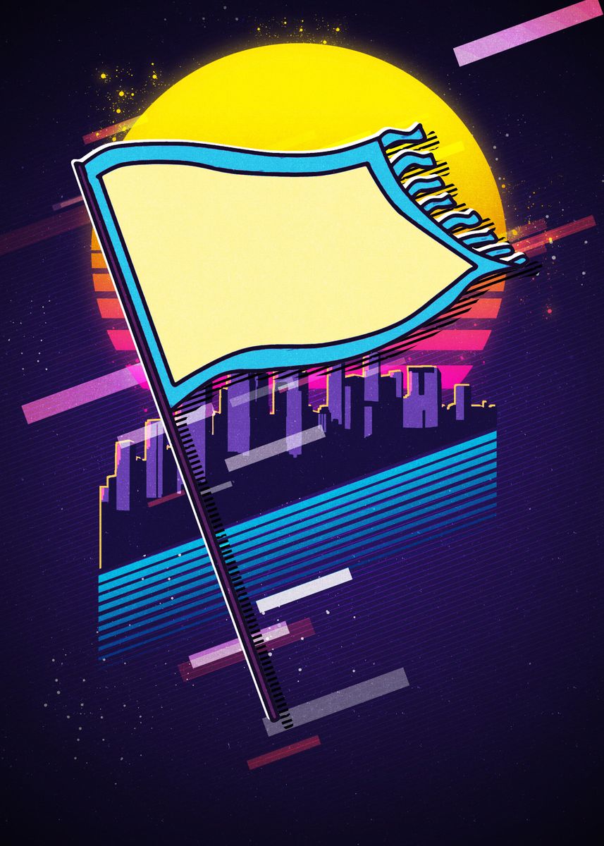 'flag' Poster, picture, metal print, paint by Kazmierczak | Displate