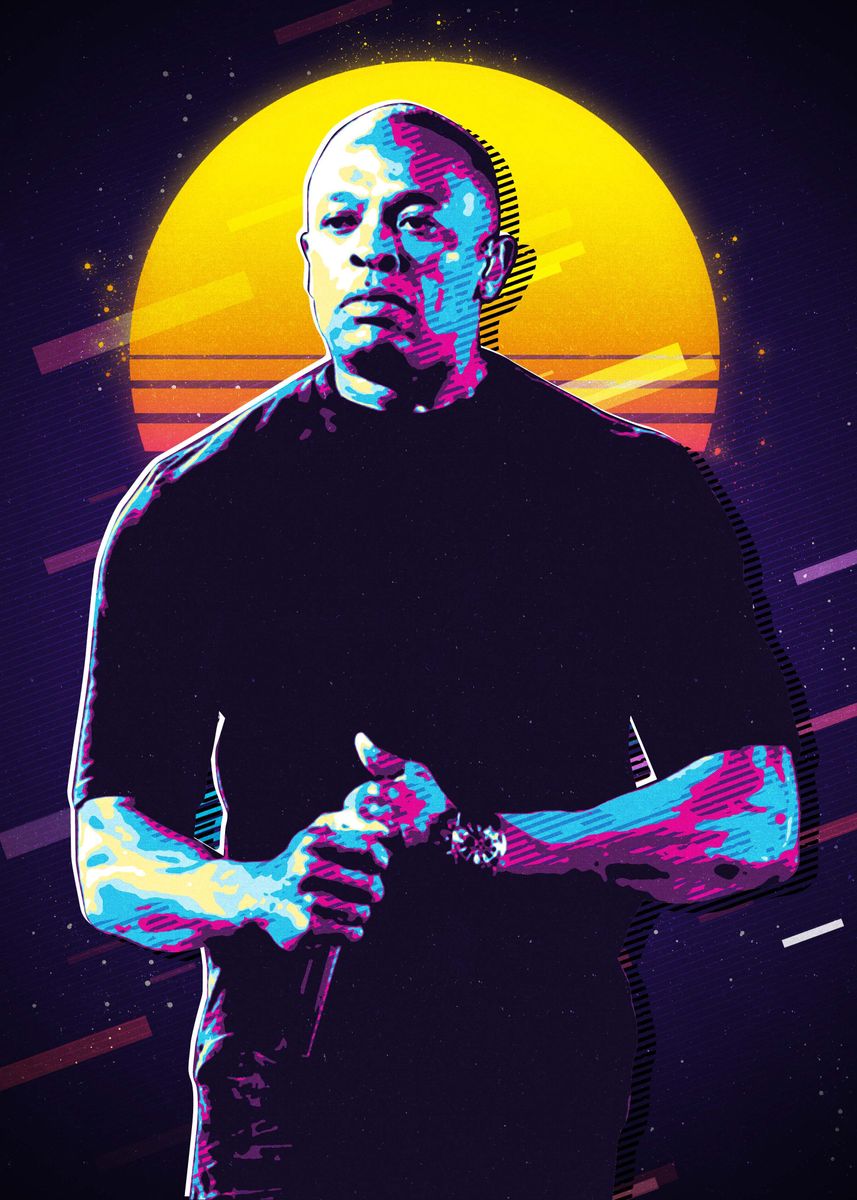 'Dr Dre ' Poster, picture, metal print, paint by San Creative | Displate
