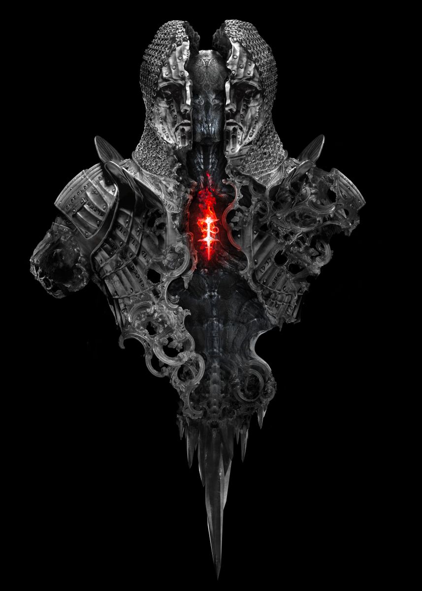 'Dark Form' Poster, picture, metal print, paint by Mortal Shell | Displate