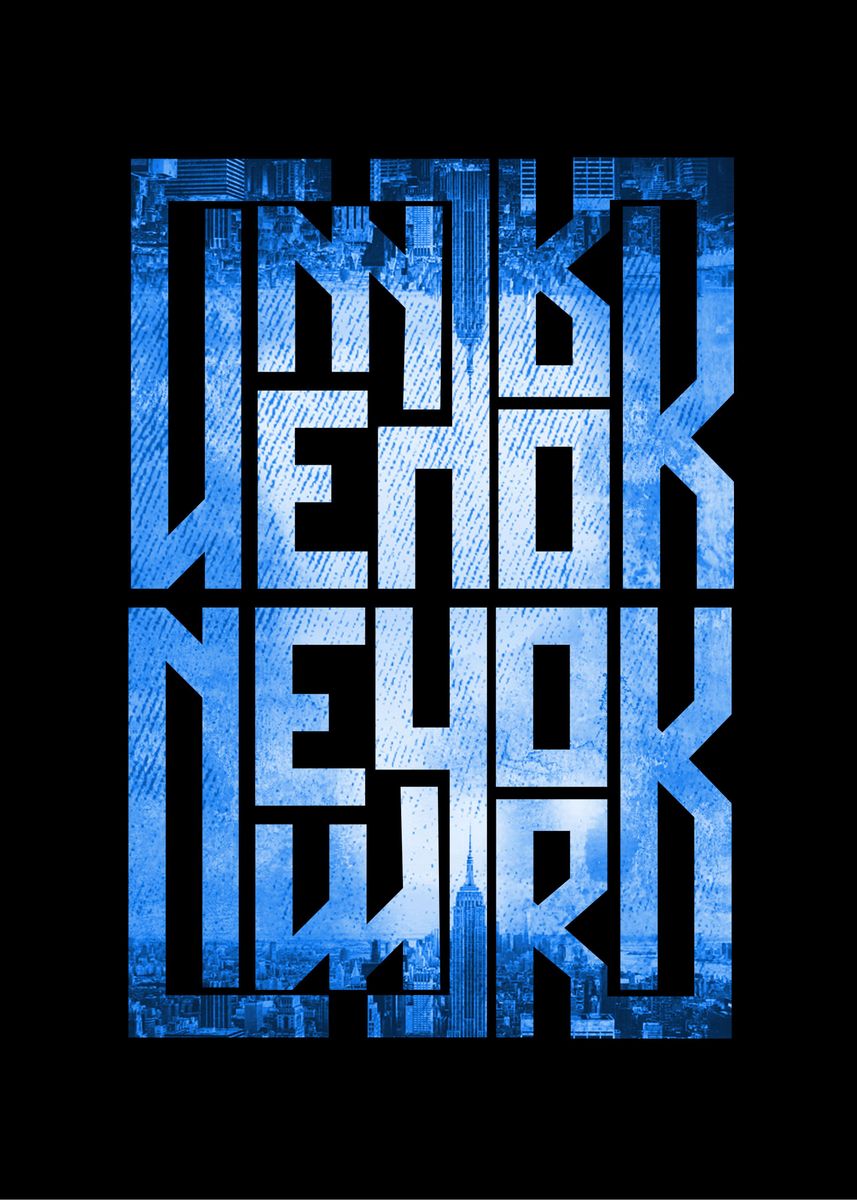 'NEW YORK Text Art' Poster by TropicsTea | Displate