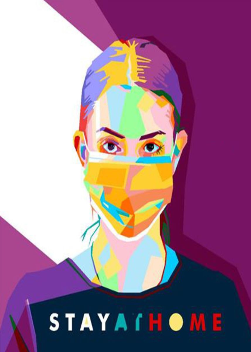 'stay at home women' Poster, picture, metal print, paint by DheYa Art ...