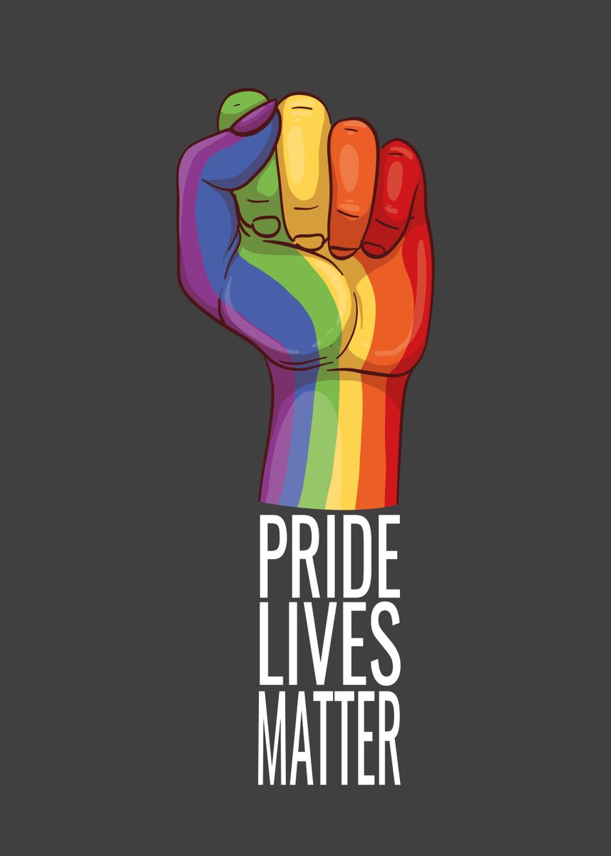 'Pride Rainbow' Poster, picture, metal print, paint by schmugo | Displate