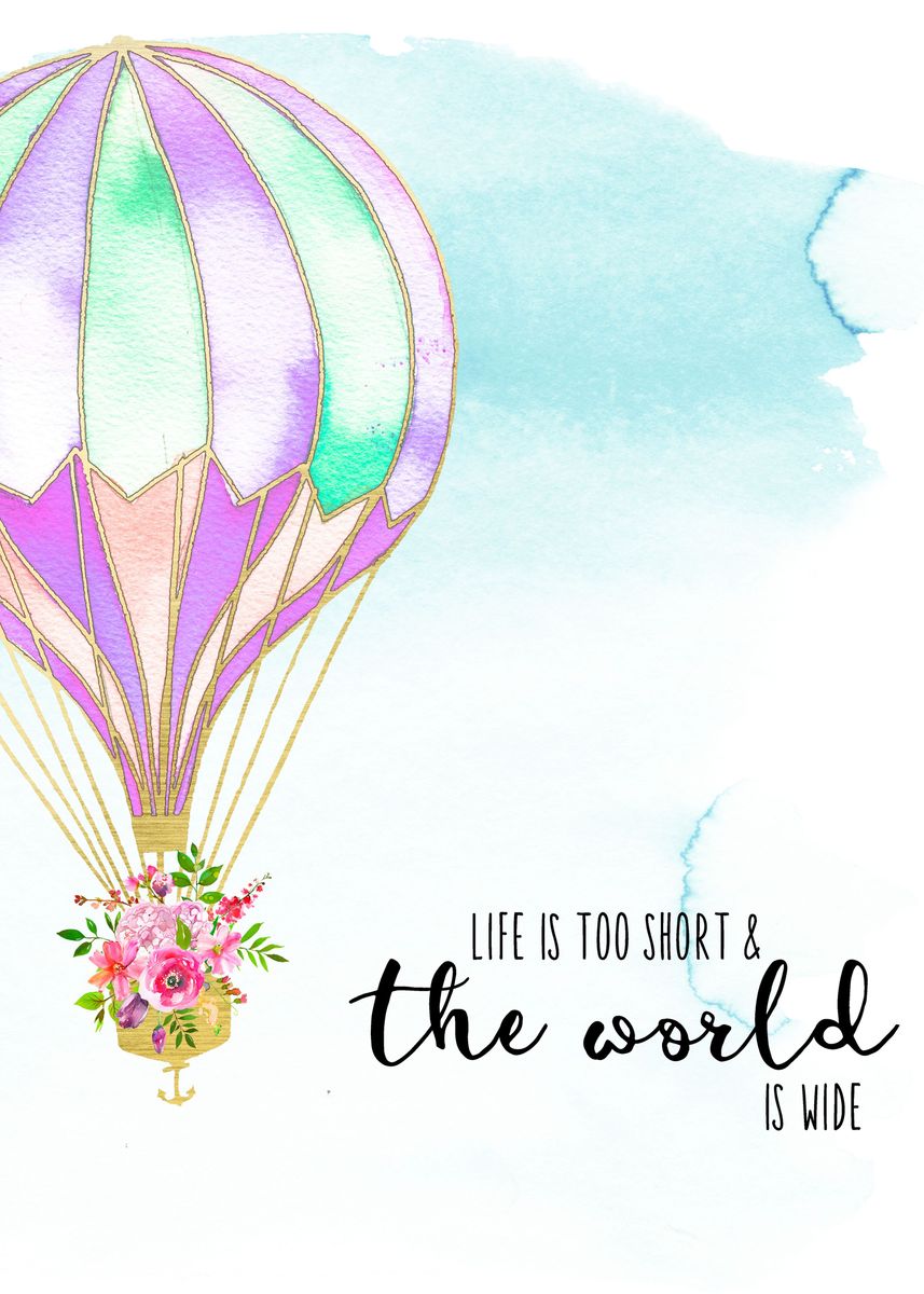 'The world is wide' Poster, picture, metal print, paint by Juliana RW ...
